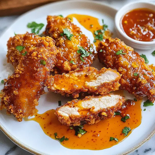 Tasty Baked Crunchy Hot Honey Chicken